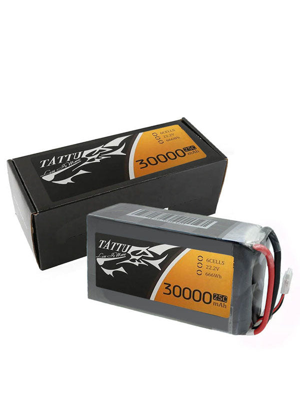TATTU 22.2V 6S 30000mAh 25C Lipo Big UAV Drone Battery Pack for Aircra ...